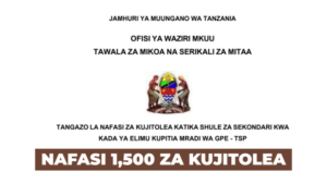Tamisemi 1500 Volunteer Vacancies January 2026