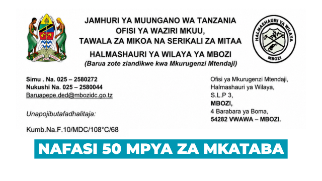 Mbozi District Council 50 Temporary Vacancies June 2026