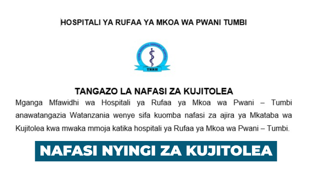 Tumbi Regional Referral Hospital Volunteer Vacancies 2026